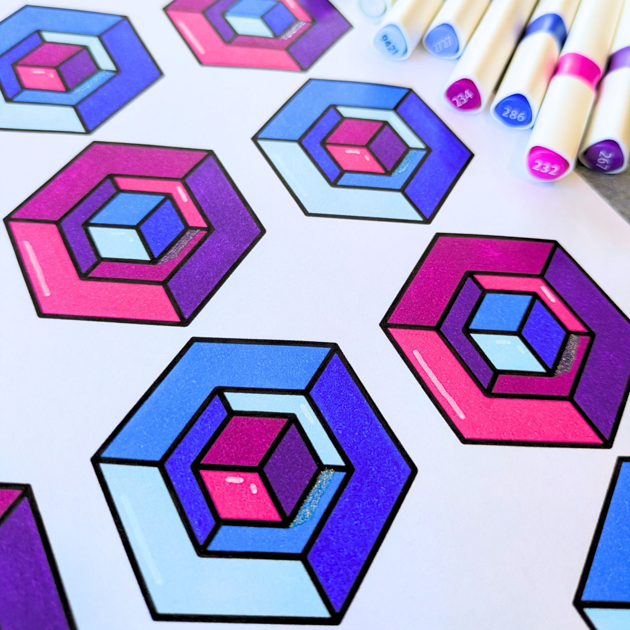 Easy Peasy Patterns Coloring Pages – Simple & Satisfying Printable PDF ...